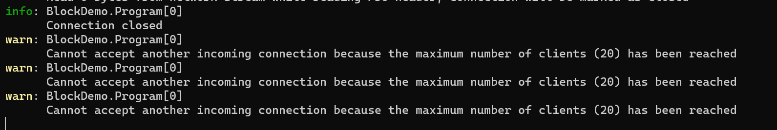 StoreSCP stops accepting requests when using MaxClientsAllowed and a ...