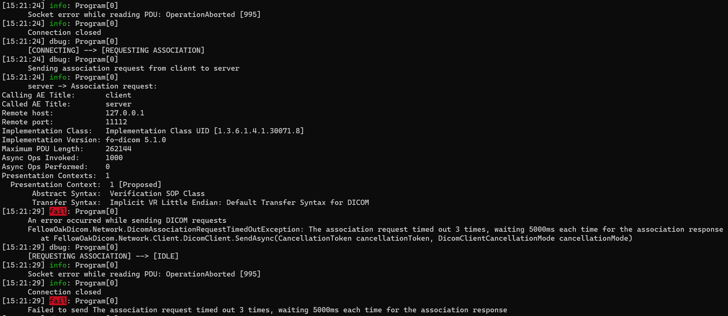StoreSCP stops accepting requests when using MaxClientsAllowed and a ...