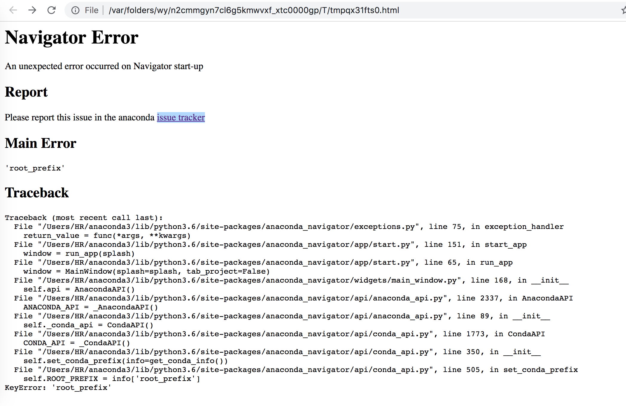 After Update problem: Navigator Error shows 'root_prefix' as Main Error · Issue #11064 ...