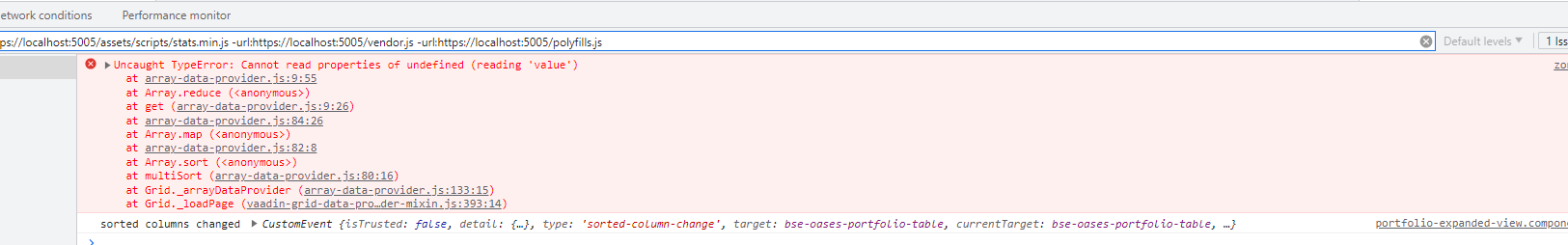 grid sort path exception · Issue #6210 · vaadin/web-components · GitHub