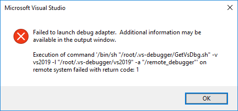 Cannot connect to containers based on mcr.microsoft.com/dotnet/core/aspnet:3.0 with VS2019 ...