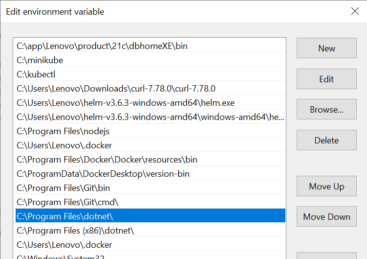 dotnet is not recognized as an internal or external command or batch file in Windows 10 · Issue ...
