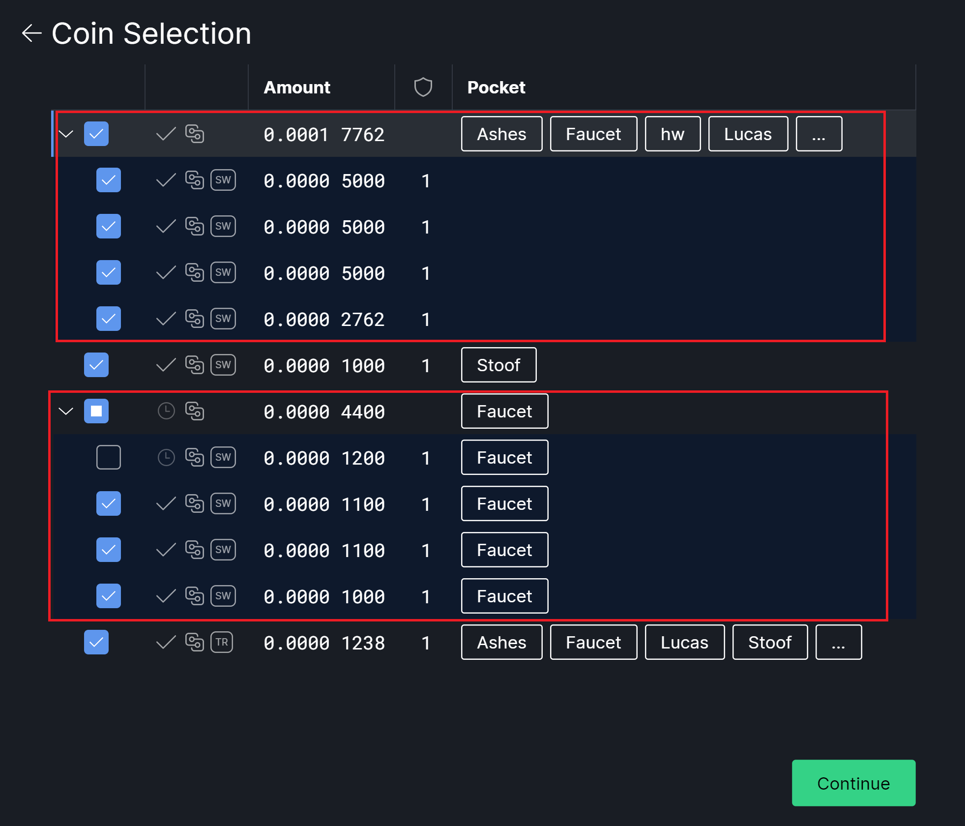 Empty sub-items of one pocket and filled sub-items of another pocket · Issue #10068 ...