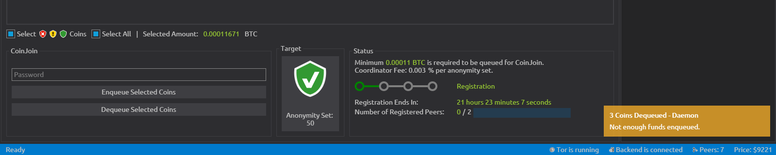 Coins dequeued even though the funds are more than the minimum · Issue #3891 · WalletWasabi ...