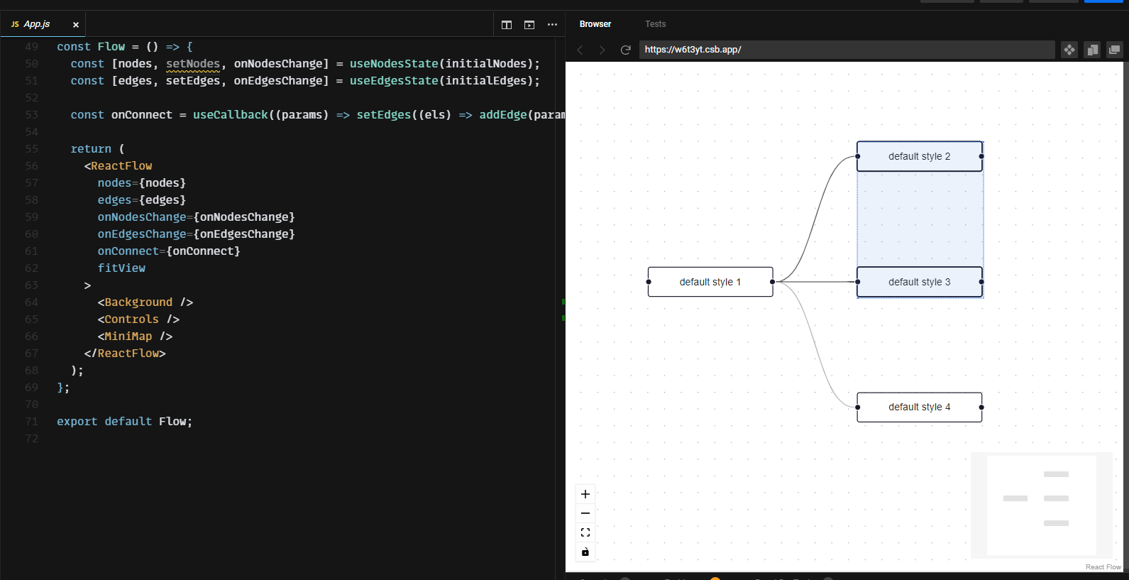 Problem With Customizing Multiple Selection Of Nodes And Conncetion · Issue 2552 · Xyflow