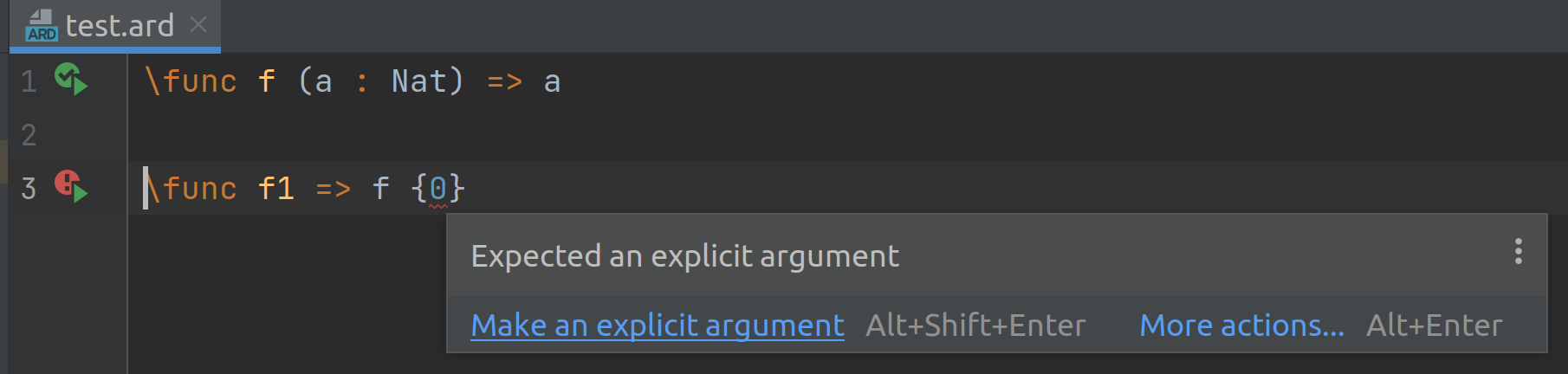 Caret in Quick fixes · Issue #397 · JetBrains/intellij-arend · GitHub