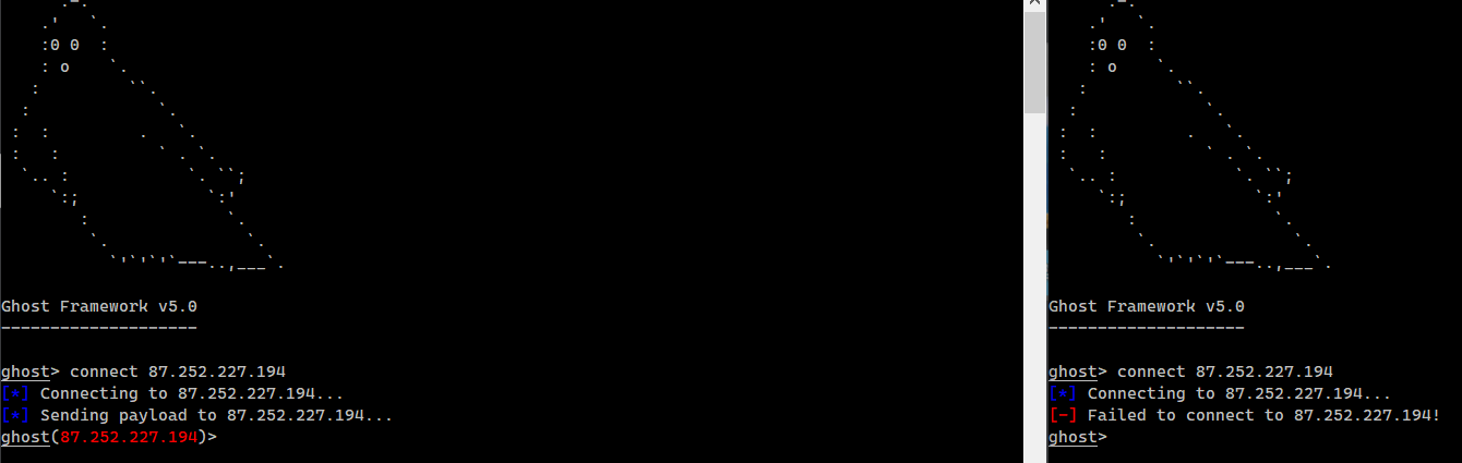 Failed to connect to device IP. · Issue #112 · EntySec/Ghost · GitHub