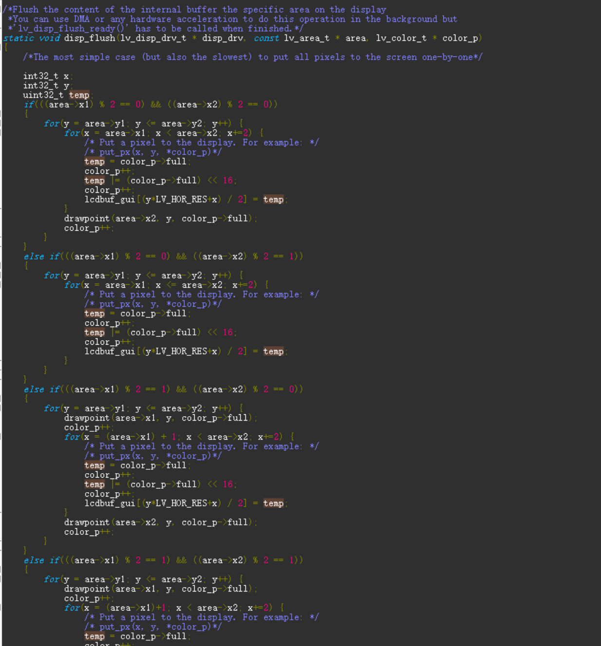 it will failed display when define lv_disp_draw_buf_t in extern sdram · Issue #2887 · lvgl/lvgl ...
