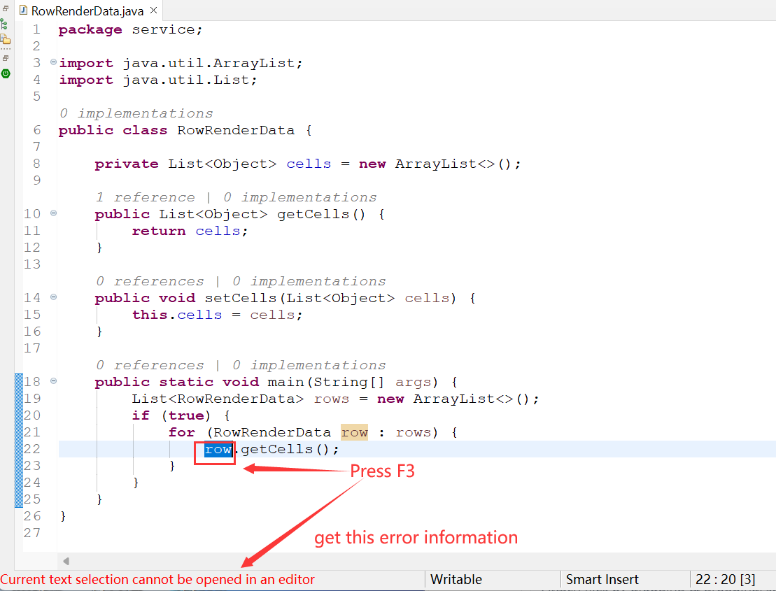 Current text selection cannot be opened in an editor · Issue #859 · eclipse-jdt/eclipse.jdt.ui ...