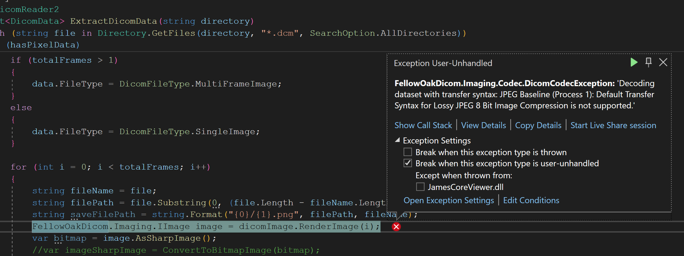 Unsupported Transfer Syntax Error for Lossy JPEG 8 Bit Image Compression in fo-dicom on .NET 7.0 ...