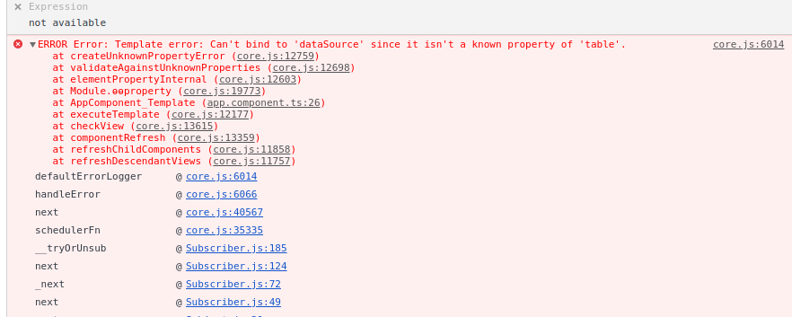 mat-table + ivy + elements + serve + scss = error · Issue #32426 · angular/angular · GitHub