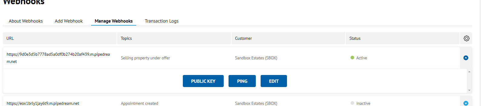 Allow Developers To Access Their Webhook Public Key · Issue 6814