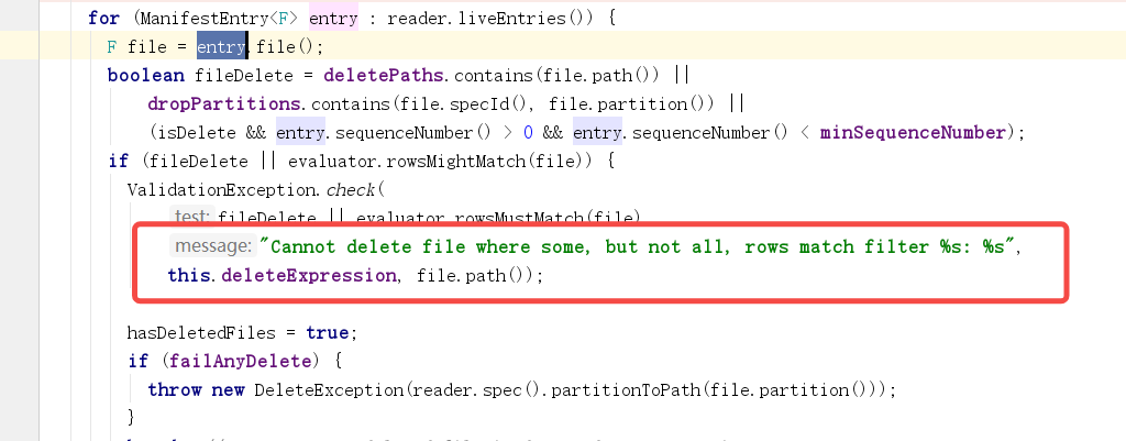 Use The Spark Engine To Delete From The Error · Issue 6255 · Apache Iceberg · Github