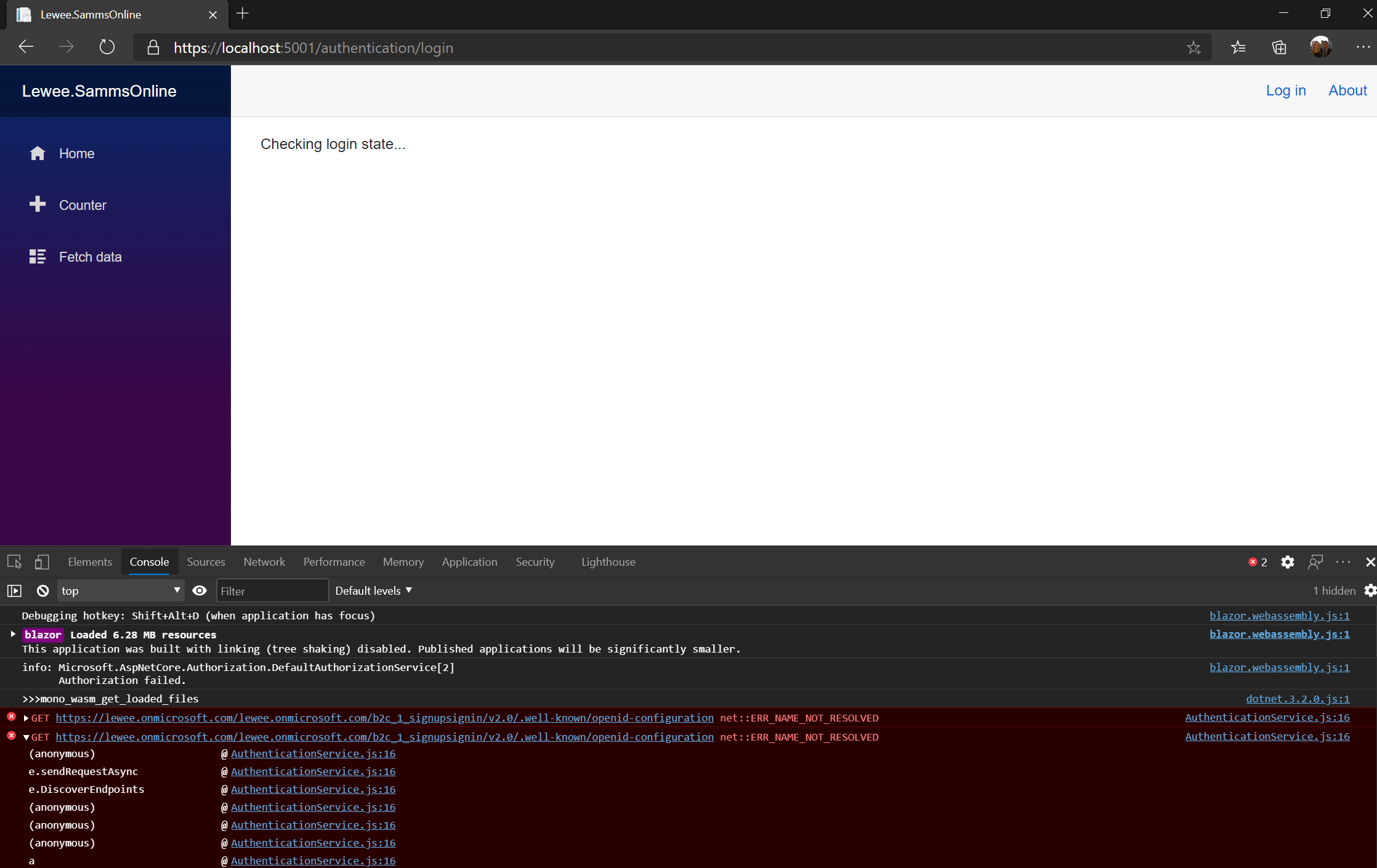 Cannot get login working for Blazor + Azure B2C · Issue #20183 · dotnet/AspNetCore.Docs · GitHub