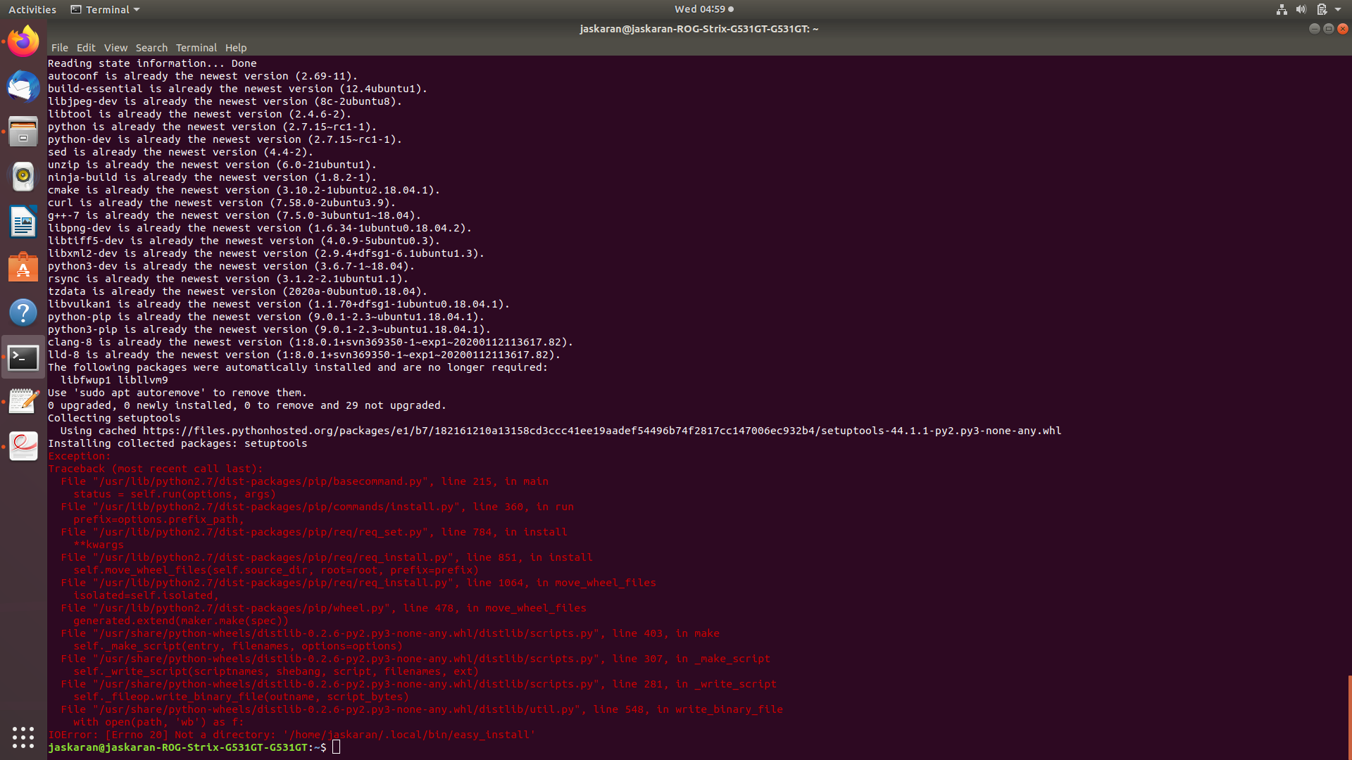 Exception while installing dependencies in Ubuntu 18.04 · Issue #3124 ...