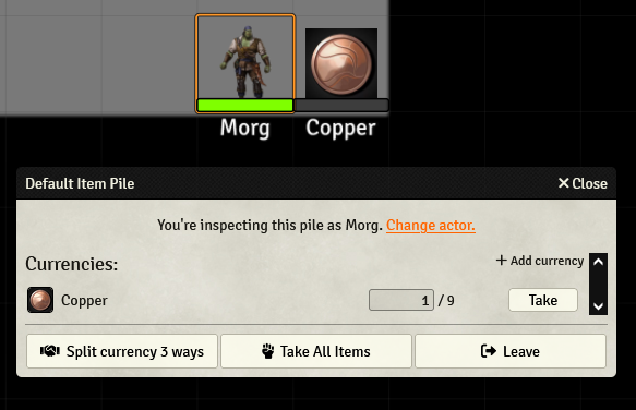 [BUG] - "Split Currency x ways" not working when "Sharing Enabled: Currencies" is disabled ...