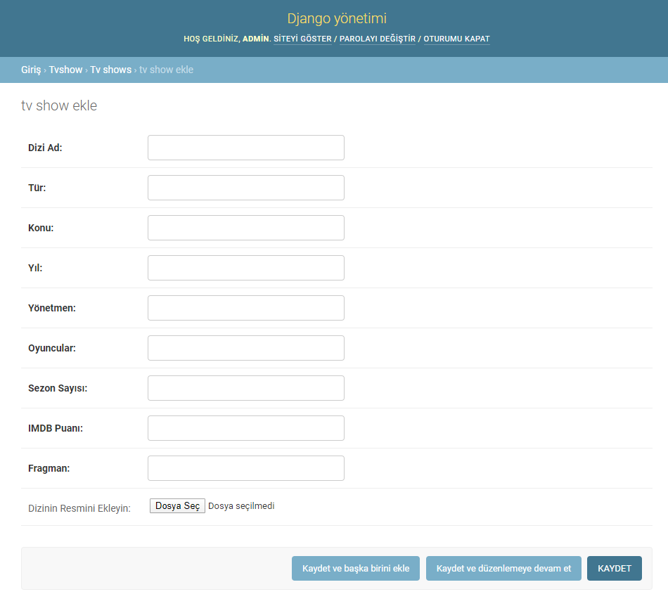 GitHub - rizayuksel/djangoDiziIncelemeWithElasticsearch: Django Dizi Inceleme With Elasticsearch