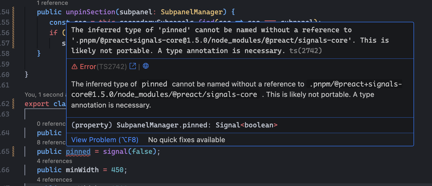[labs Preact Signals] Signal Type Not Portable · Issue 4297 · Lit Lit · Github