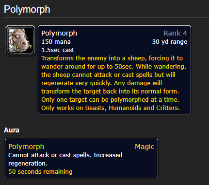 [Spell][Mage] Polymorph regeneration rate on pets is low · Issue #6910 ...