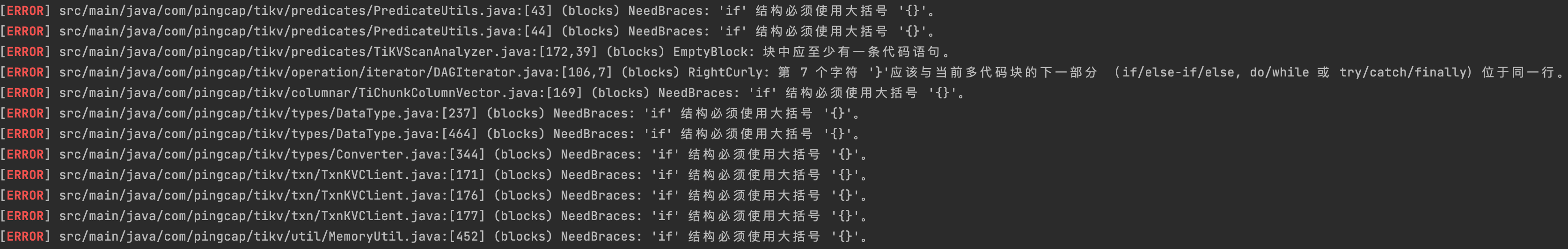[BUG] some codes does not adheres to a java coding standard according to checkstyle · Issue ...