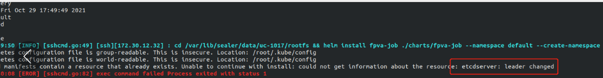 etcdserver: leader changed · Issue #804 · sealerio/sealer · GitHub