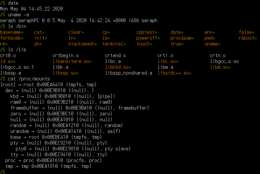 GitHub - gk9339/seraph: x86 OS