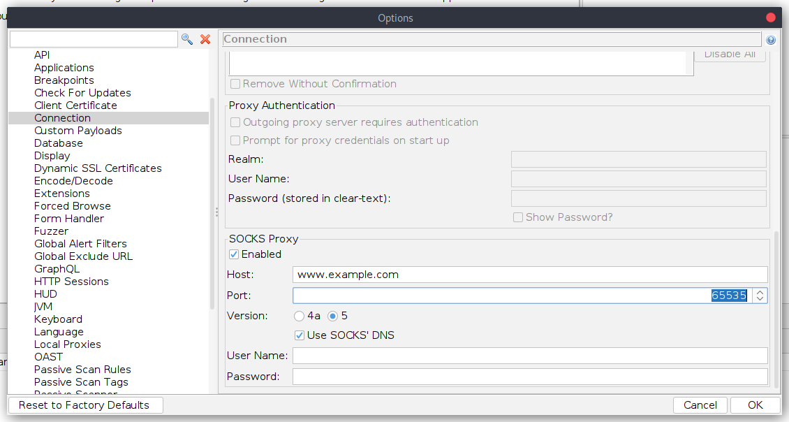 SOCKS proxy Port field bug in GUI · Issue #6732 · zaproxy/zaproxy · GitHub
