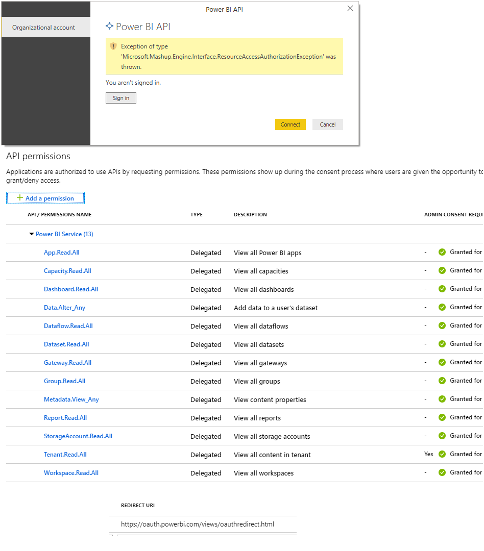 AuthorizationException · Issue #7 · migueesc123/PowerBIRESTAPI · GitHub
