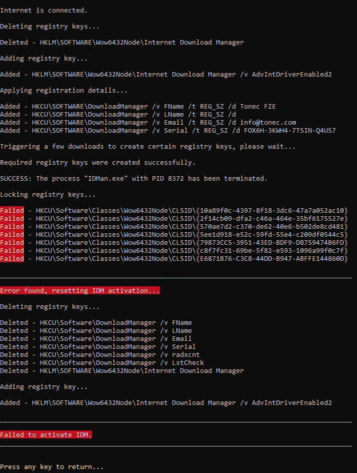 Not Working - Failed after trying to delete a bunch of registry keys · Issue #2 · WindowsAddict ...