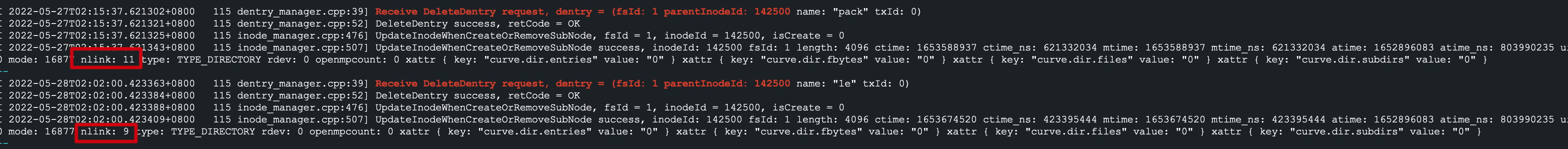 Failed to delete directory · Issue #1490 · opencurve/curve · GitHub