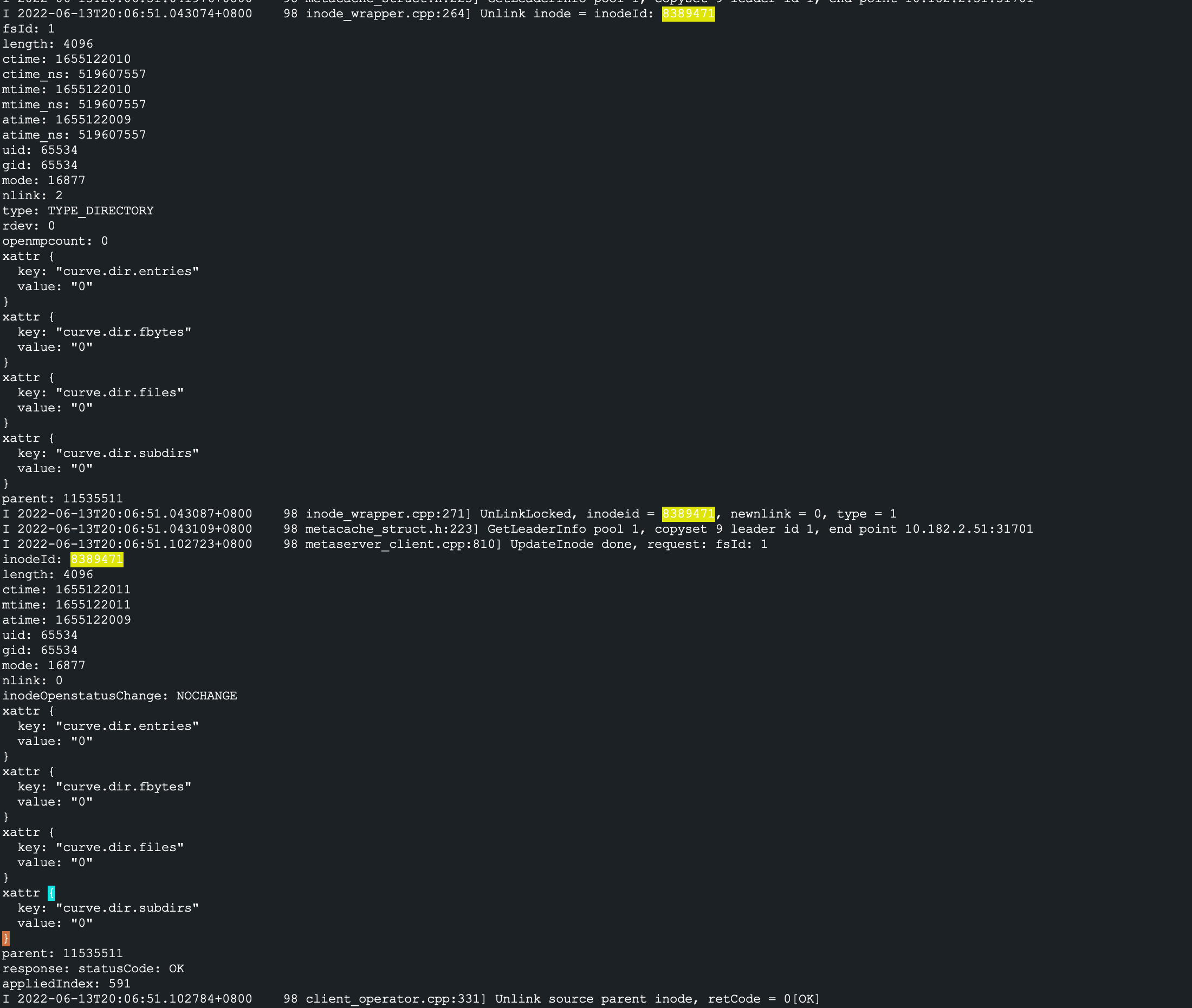 Failed to delete directory · Issue #1490 · opencurve/curve · GitHub