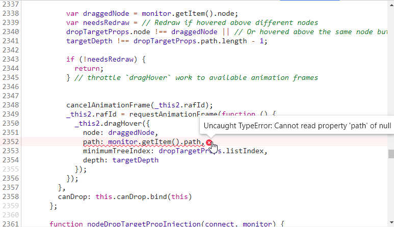 Dropping parent node to its child throws an error (even in storybook) · Issue #686 · frontend ...
