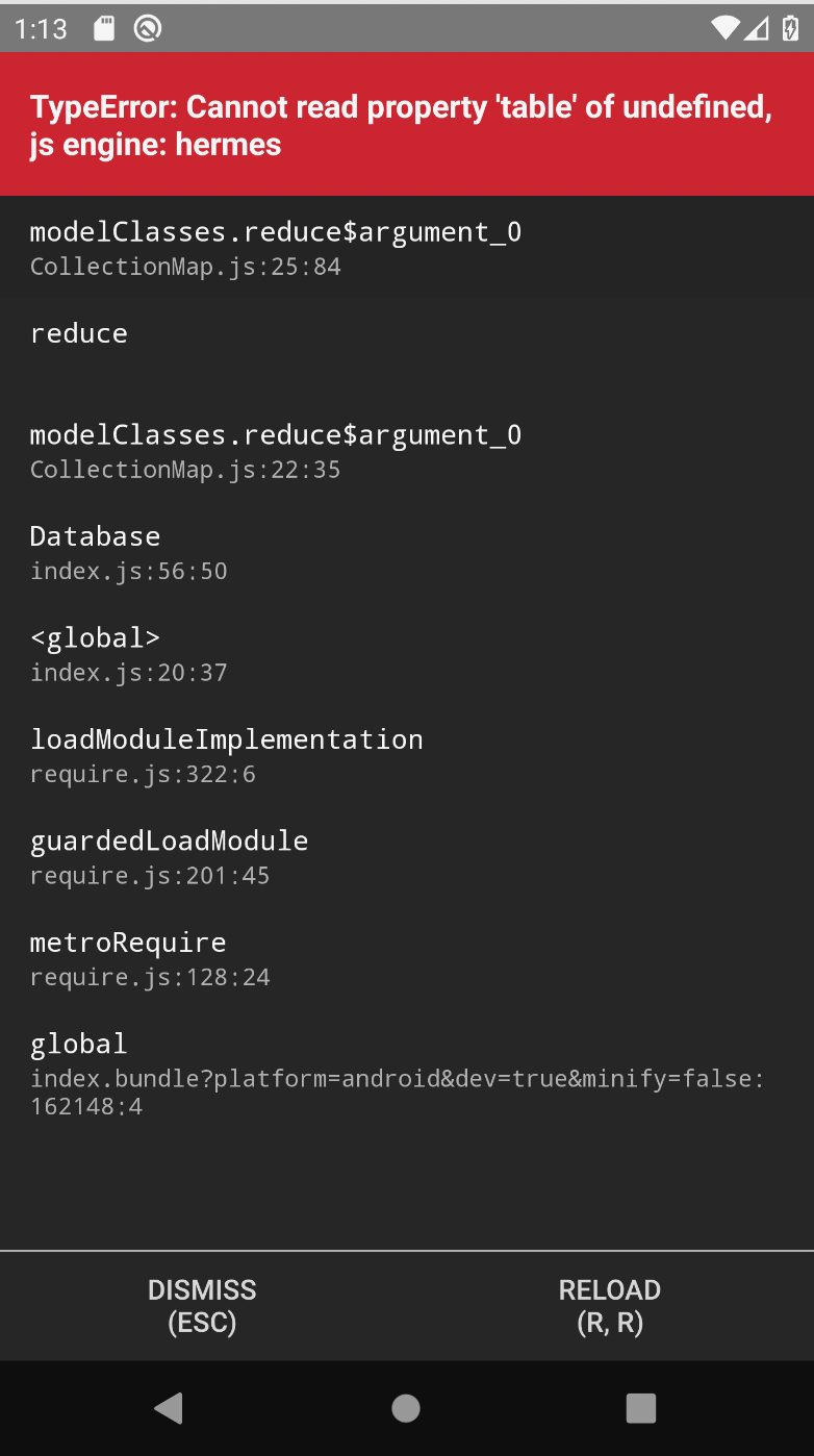 TypeError: Cannot read property 'table' of undefined · Issue #642 · Nozbe/WatermelonDB · GitHub