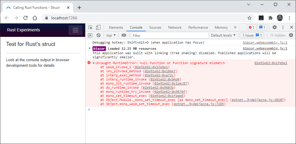 Rust´s struct fails in Blazor WASM · Issue #15547 · emscripten-core/emscripten · GitHub