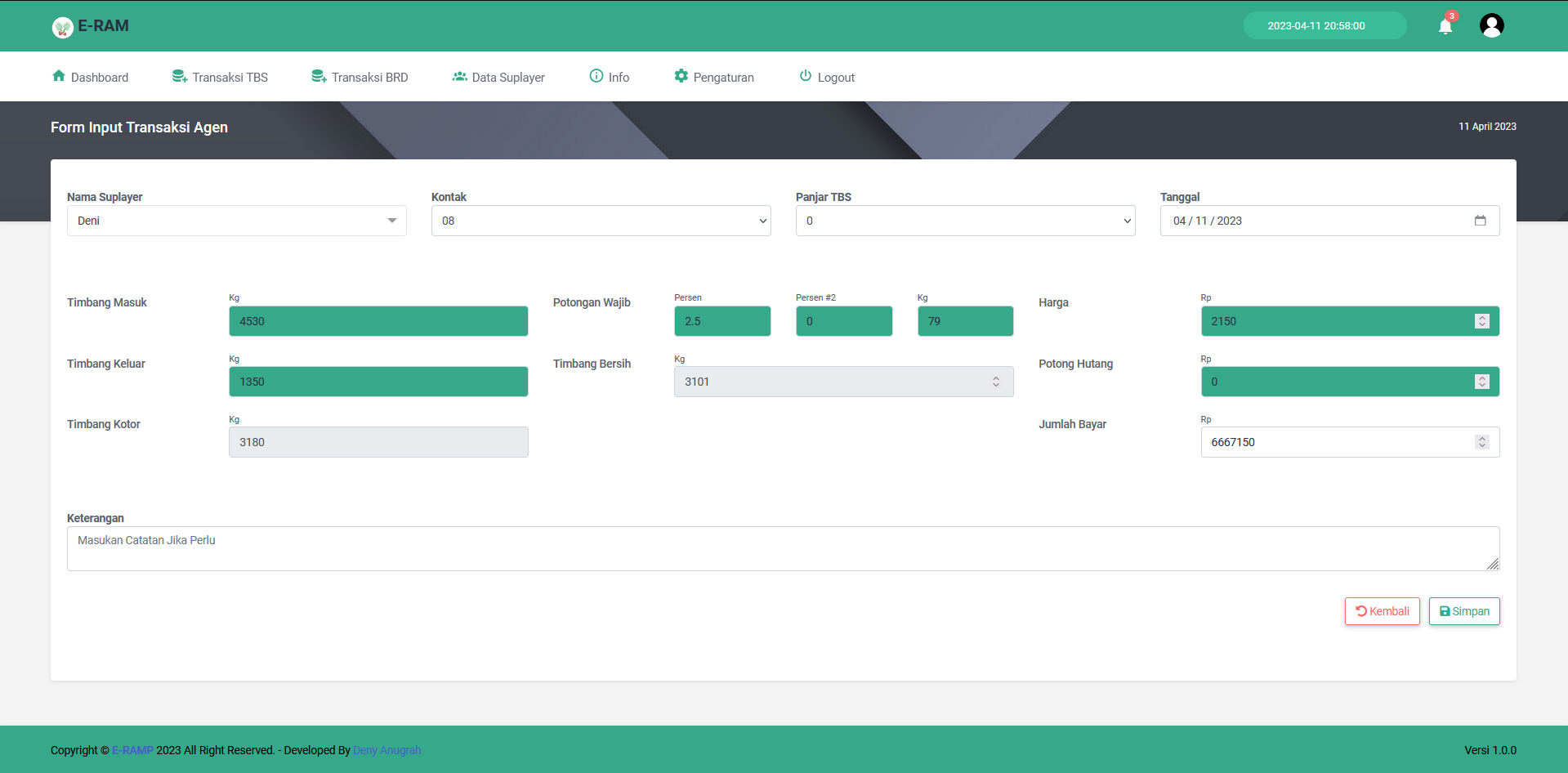 GitHub - denian007/E-RAM: Aplikasi Jual Beli Sawit Dengan Mudah Dan Terdata Secara Realtime