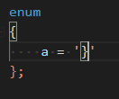 Syntax highlighting broken when assigning the value '}' to a member in an enum · Issue #3867 ...