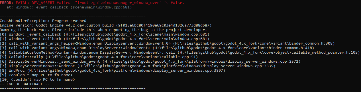 Random Crashes From `windoweventcallback` · Issue 80134 · Godotenginegodot · Github 