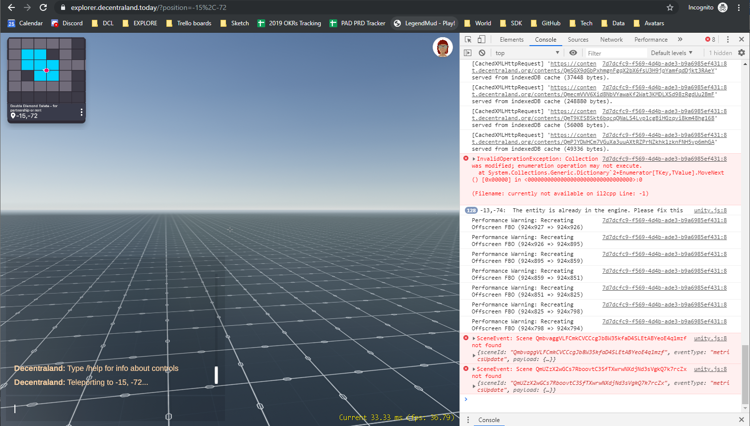 30 second nonsensical timeout visible at -15,-72 on teleport · Issue #537 · decentraland/kernel ...