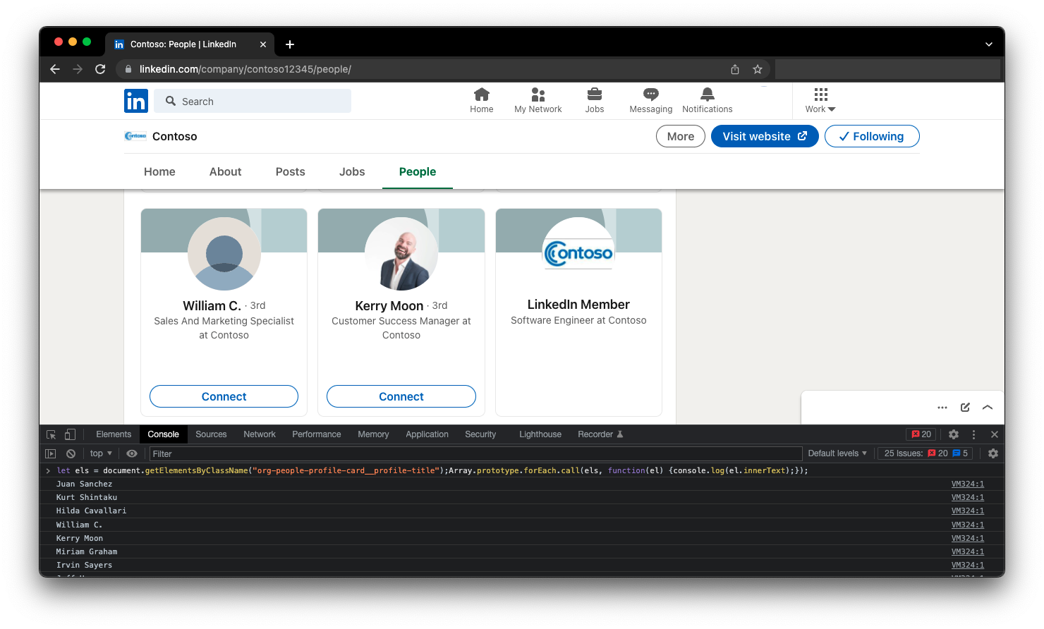 GitHub - maz3sec/linkedin_name_scrape: Manual method to scrape employee names from a company's ...