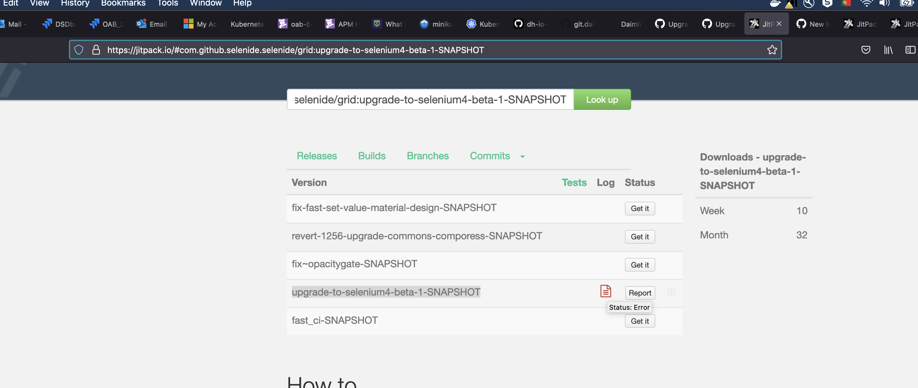 Selenoide artifact to Sel4 error · Issue #4592 · jitpack/jitpack.io · GitHub
