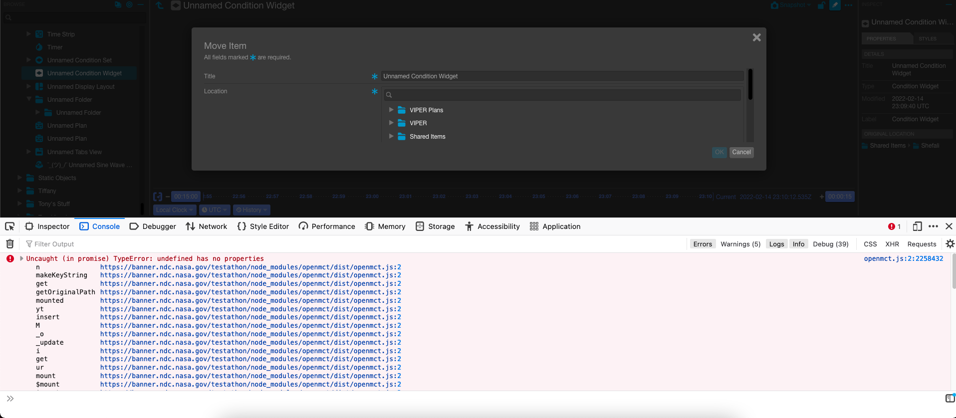 Right-click move action thrown error · Issue #4865 · nasa/openmct · GitHub