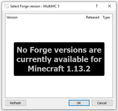 No Versions Available After 1.12 · Issue #2730 · MultiMC/Launcher · GitHub
