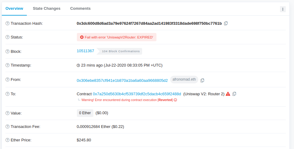 Fail with error 'UniswapV2Router · Issue #997 · Uniswap/interface · GitHub
