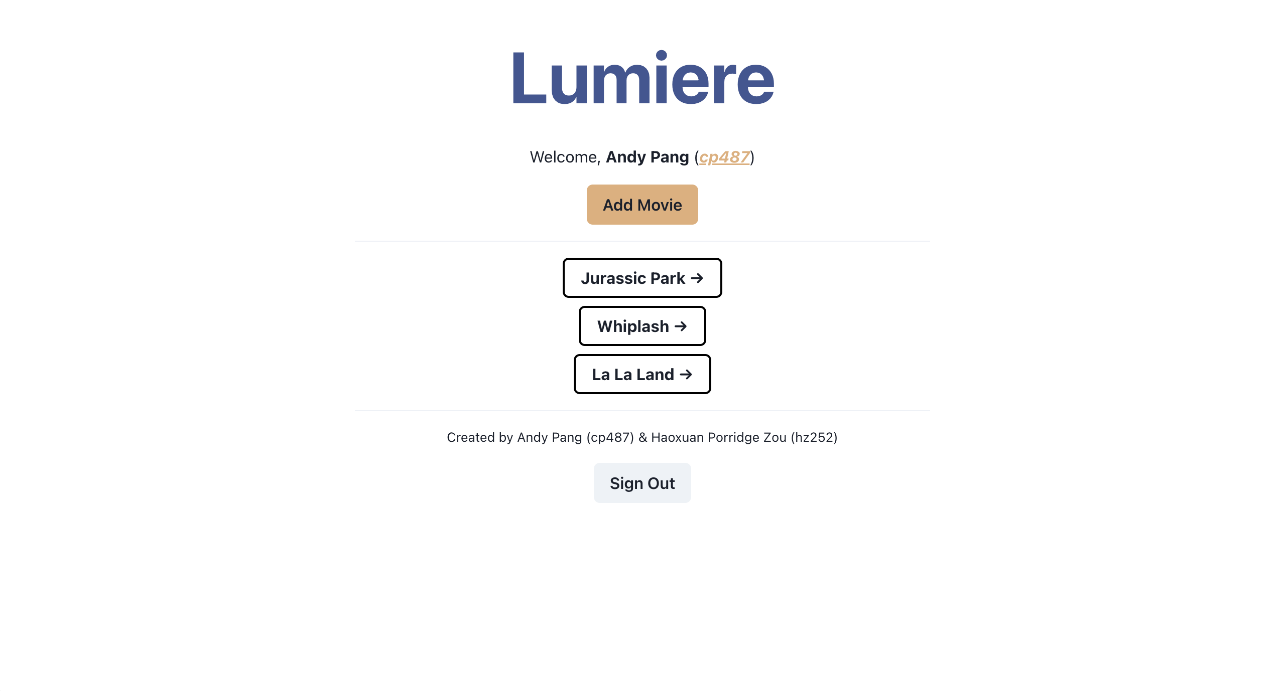 GitHub - andypang1010/Lumiere_Web: A website designed and built by Haoxuan and me as the final ...