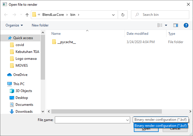 How to get .bcf Extension on blender ( network render on luxcore render ...
