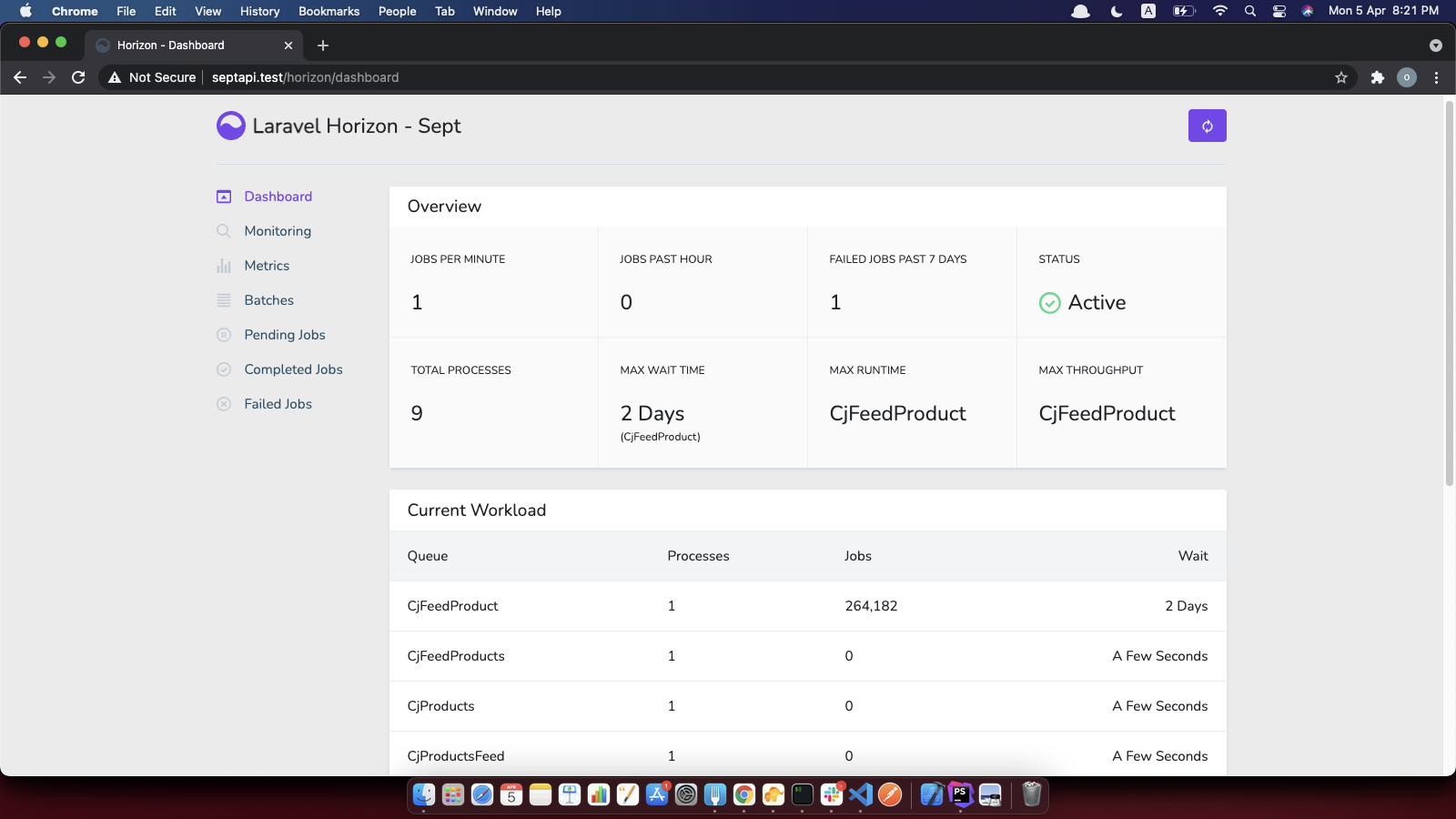 Pending jobs & Completed jobs not showing · Issue #1006 · laravel ...