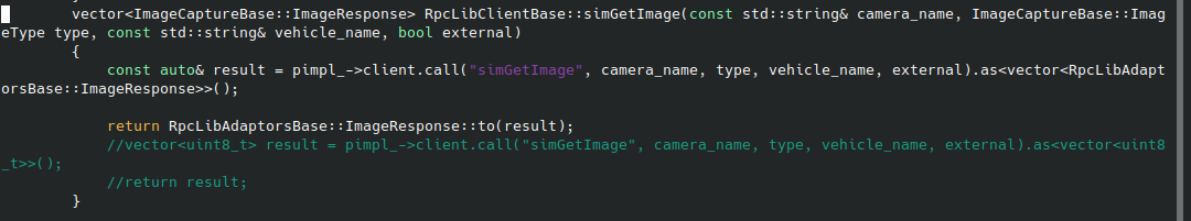 How to get image of type 'ImageResponse' from simGetImage() function, just like simGetImages ...