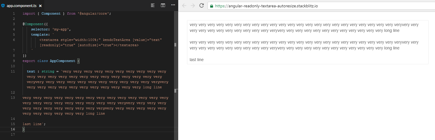 Readonly TextArea is not resized when window is resized · Issue #2442 · telerik/kendo-angular ...