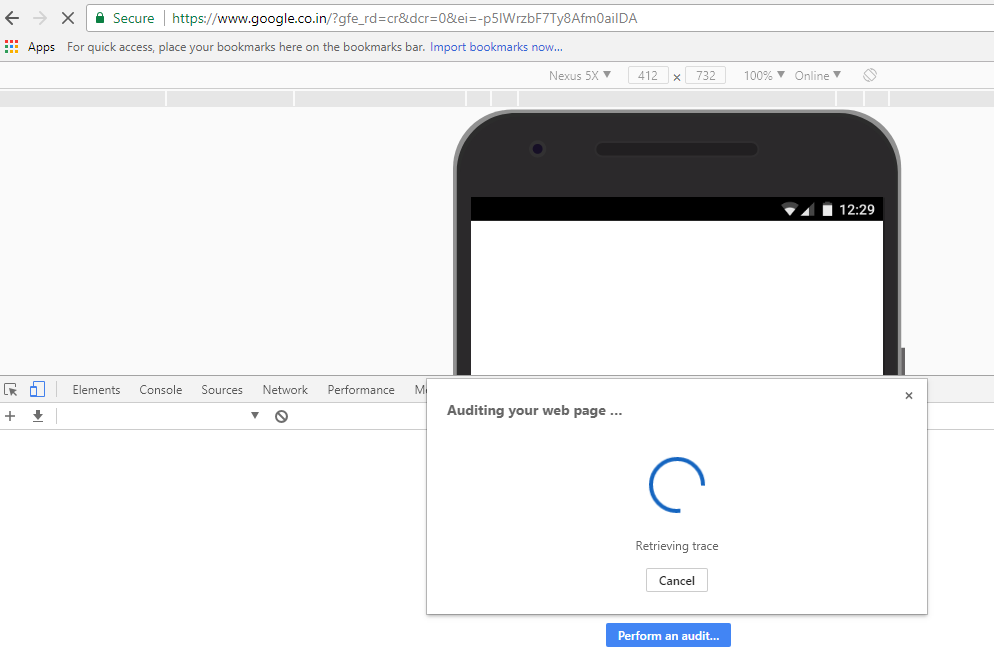 DevTools Error: Audit stuck at 'Retrieving trace' · Issue #4147 · GoogleChrome/lighthouse · GitHub
