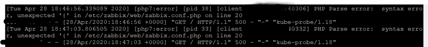 Trunk Web Apache Mysql Php Parse Error · Issue 586 · Zabbixzabbix Docker · Github